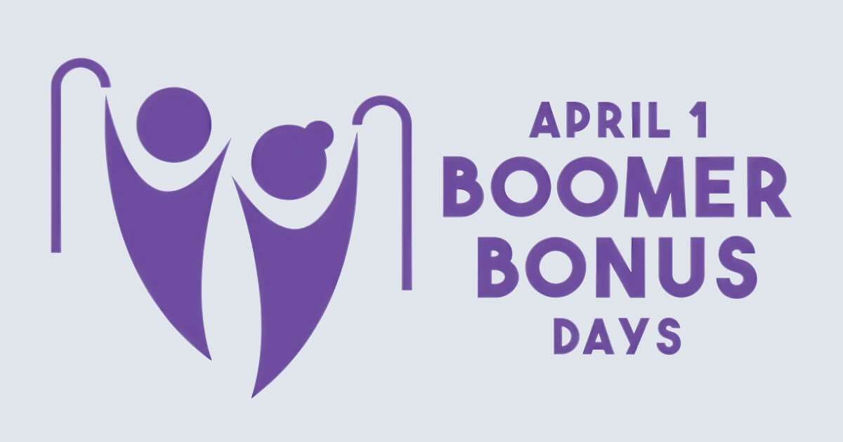 Boomer Bonus Day 2026 - Wednesday, April 1