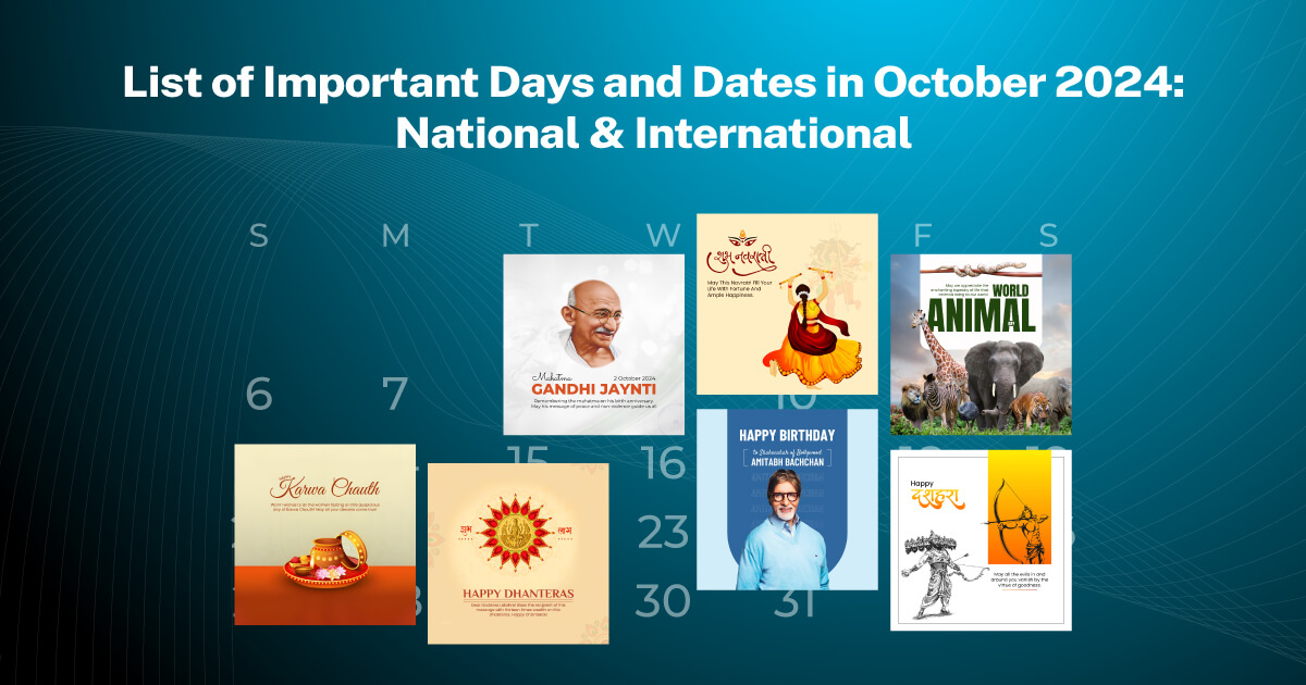 Important Days in October 2024: National & International